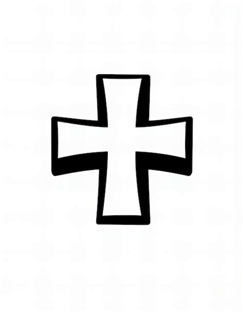 A Black And White Cross With A Black Cross On It Premium Ai Generated