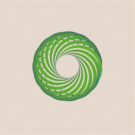 녹색 로고 원형 로고 원형 로고 프리미엄 벡터