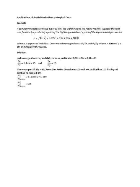Applications Of Partial Derivatives Pdf