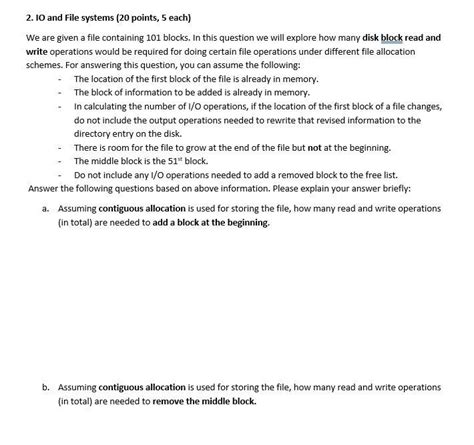 Solved And File Systems Points Each We Are Chegg Com