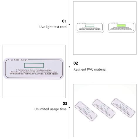 TEHAUX Test Strips Test Papers UV Discoloration Detection Cards UV Test Cards Multifunction