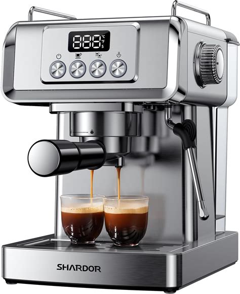 Shardor Espresso Machine 20 Bar Expresso Coffee Machines With Milk Frother Steam Wand Manual