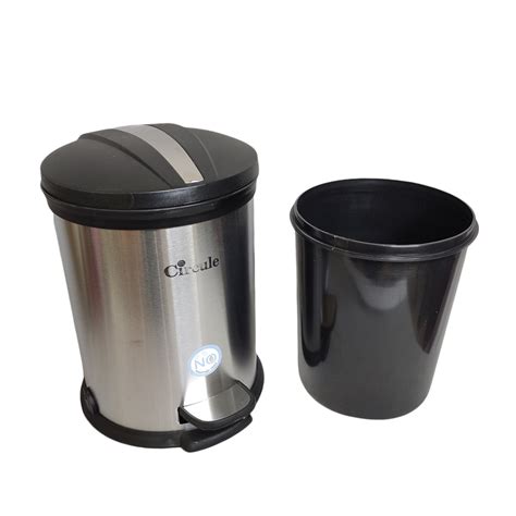 خرید آنلاین و قیمت سطل زباله پدالی سرکیول مدل 5 استیل 1404 وکسی