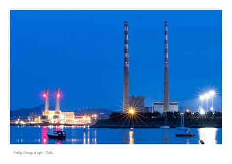 Buy Poolbeg Chimneys At Night Prints