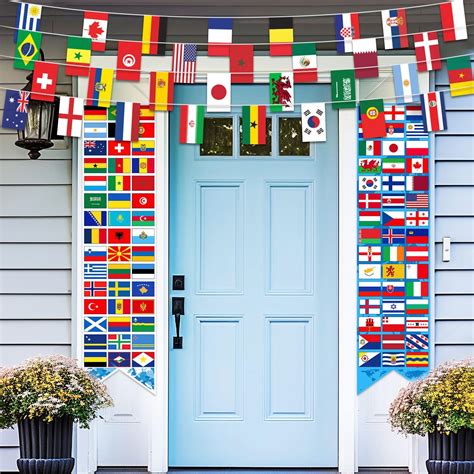 Wxoieod International Decorations Welcome Banner World