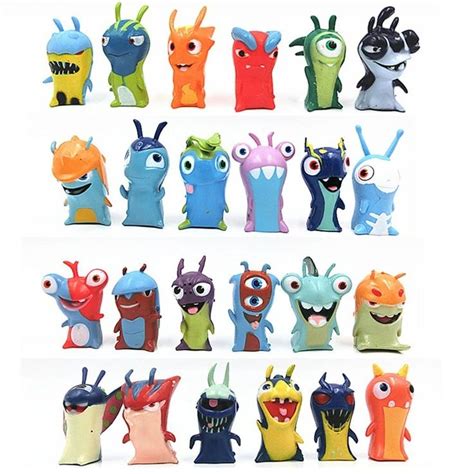 24pcs Lot Slugterra Elemental Slugs Toy Slug Terra Action Figure Doll