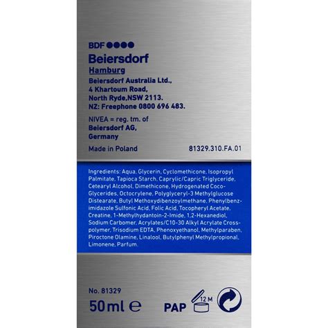 Nivea Men Anti Age Face Moisturiser Creamfolic Acid And Creatine 50ml Woolworths