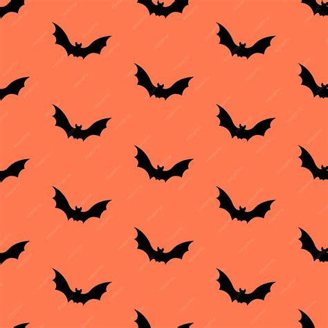 Premium Vector Gothic Halloween Seamless Pattern Made Up Many Flying
