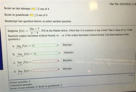 Solved Due Thu 10 25 2018 11 59 Score On Last Attempt 2 Out