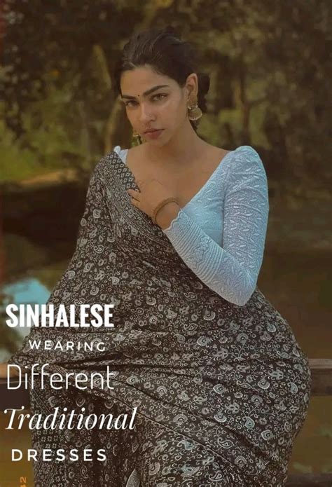 Sinhalese Wearing Different Traditional Dresses Applying Bindi In Fashionistas Style