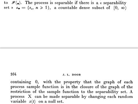 Probability Theory Meyers Example Of A Separable Process With No