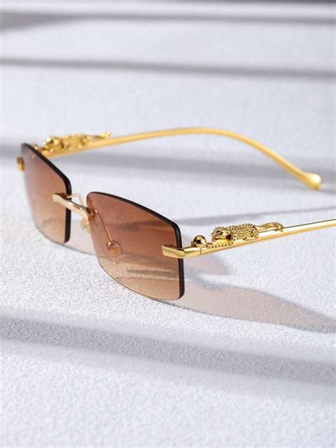 Men Rimless Fashion Glasses Vintage Stylish Glasses For Men Cute