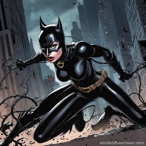 Catwoman Vs Batman Stable Diffusion Online