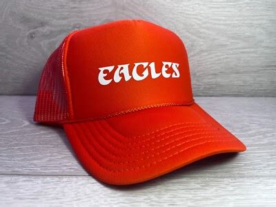New Philadelphia Eagles Orange Hat 5 Panel High Crown Trucker Snapback