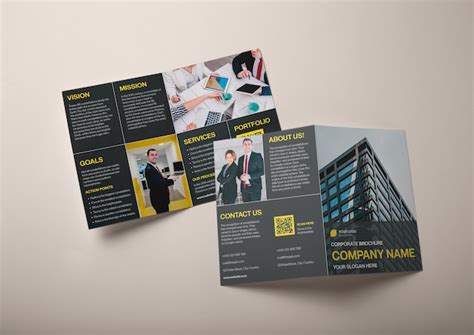 기업 비폴드 브로셔 템플릿 디자인 무료 벡터