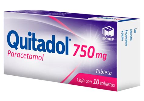 Quitadol Paracetamol 750 Mg 10 Tabletas Genérico Com Biomep Club Presalud