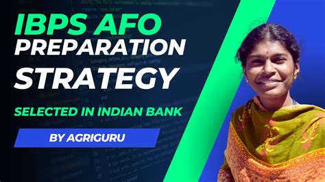 ibps afo preparation strategy of sivamathi l selected in indian bank