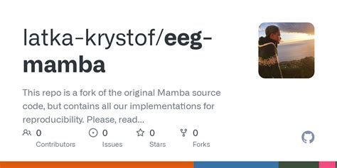Eeg Mamba README Md At Main Latka Krystof Eeg Mamba GitHub
