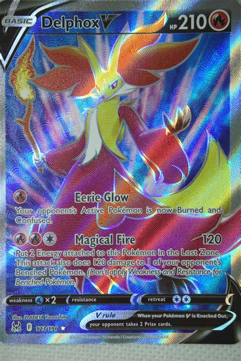 Delphox V 173 196 Full Art Lost Origin Enkeltkort Fra Pokémon