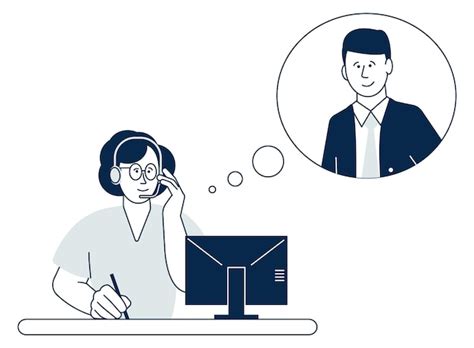 Premium Vector Client Support Worker In Headset Call Center Icon