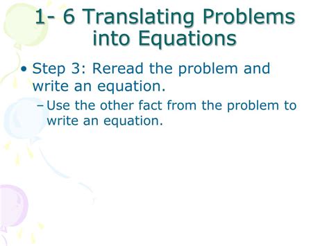 PPT Translating Problems Into Equations PowerPoint Presentation ID