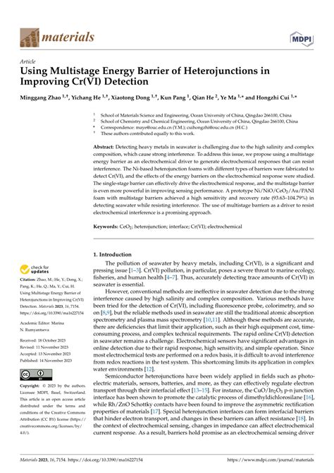 Pdf Using Multistage Energy Barrier Of Heterojunctions In Improving