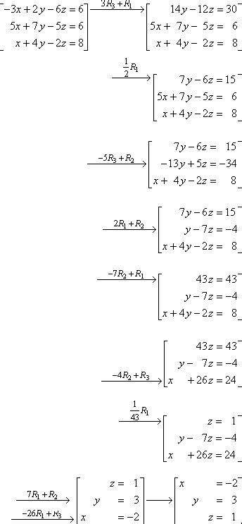 systems of linear equations gaussian elimination purplemath