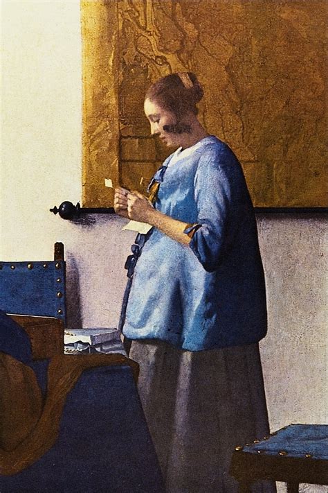 Frau Liest Einen Brief Von Jan Vermeer Van Delft Kunstdruck