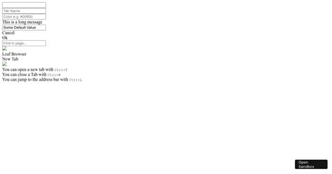 Leaf Browser Codesandbox