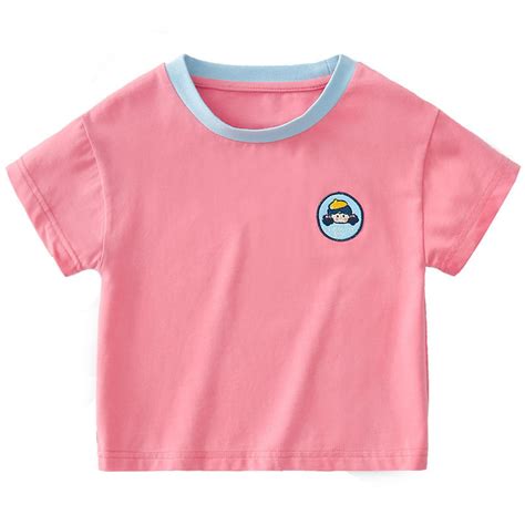 女童短袖t恤条纹夏季新款宝宝夏季衣服女洋气小童上衣女夏款童装虎窝淘