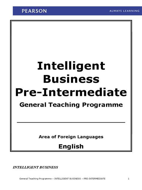 Intelligent Business Pre-Intermediate | PDF | Vocabulary | Morphology ...