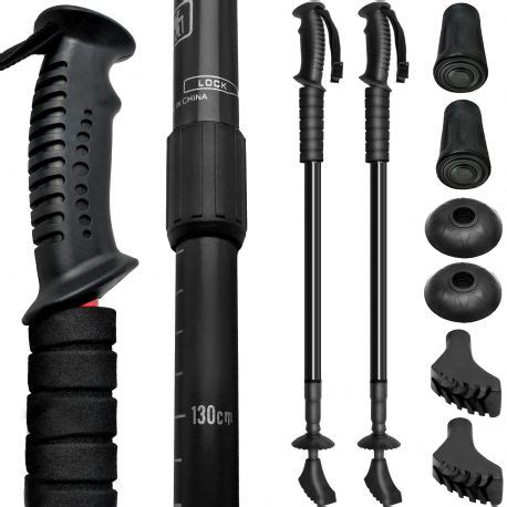 Składane kije trekingowe kijki do nordic walking 2szt 4 końcówki