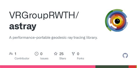 github vrgrouprwth astray a performance portable geodesic ray