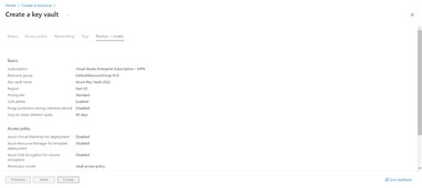Create Microsoft Azure Key Vault Service Instance Using Azure Cloud Portal