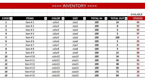 How To Create Expandable In And Out Inventory System Excel Inventory