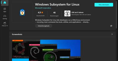 Windows Subsystem Für Linux Im Microsoft Store Pctippch