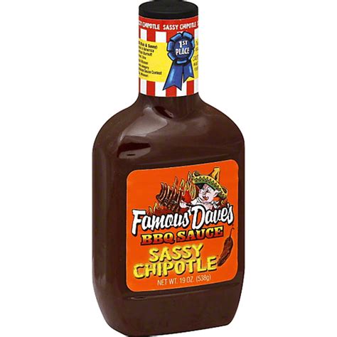 Famous Daves Bbq Sauce Sassy Chipotle Condiments Sauces And Marinades Northland Food
