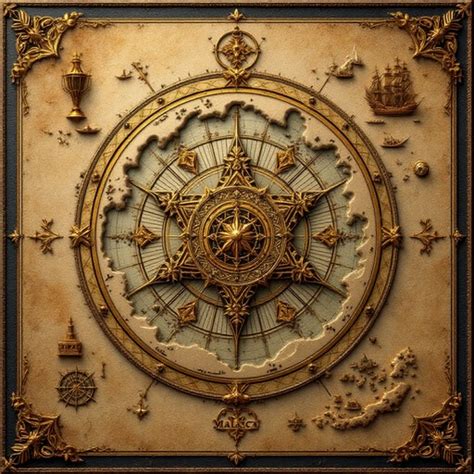 Free Golden Maritime Compass Image Compass Maritime Golden