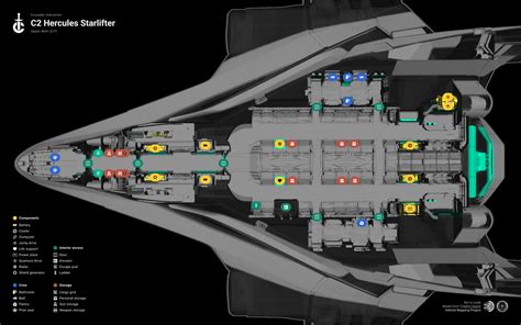 File C2 Hercules Starlifter Interior Map Upper Deck Png Star