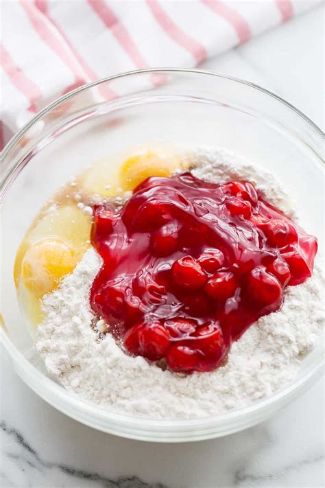 Easy Cherry Cake With Whipped Topping Half Scratched