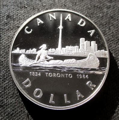 Silver Commemorative 1 1984 Coin Of Canada Queen Elizabeth Ii Toronto