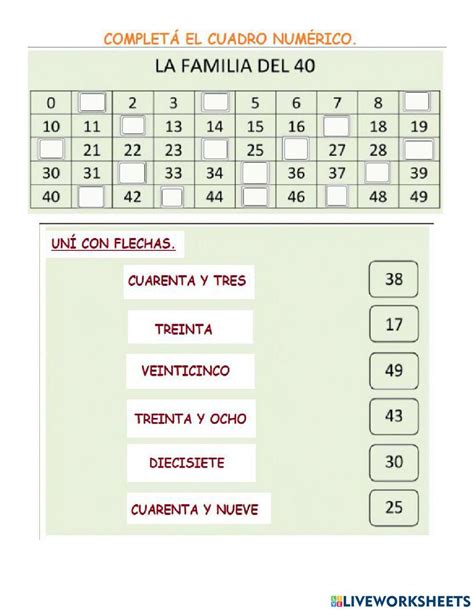 Numeración Hast Free Interactive Worksheets 1101270