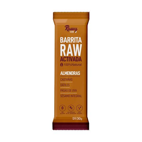 Barrita Raw Activada De Almendras Rawy Living Foods