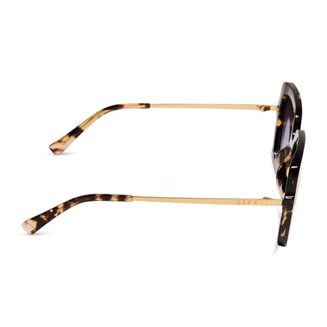 Sandra Square Sunglasses Espresso Tortoise And Grey Gradient Diff Eyewear