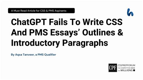 Chatgpt Fails To Write Css And Pms Essays Structure