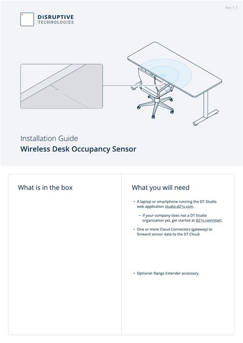 Wireless Desk Occupancy Sensor Installation Guidelines 1 1