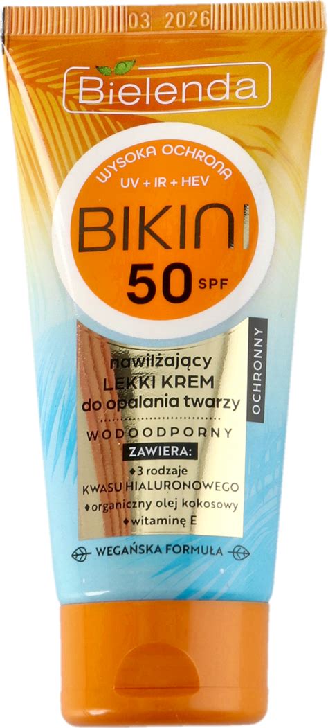 BIELENDA lekki krem do opalania twarzy nawilżający SPF ml Drogeria Rossmann pl