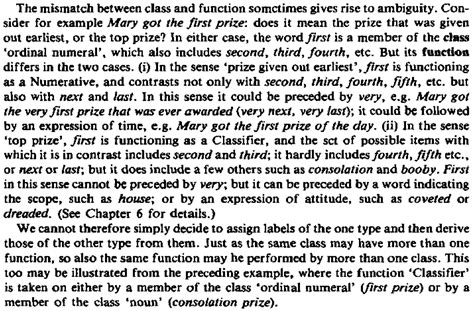 Systemic Functional Linguistics The Mismatch Between Class And Function