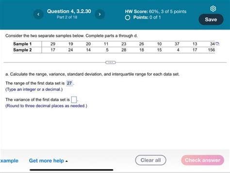 Solved Consider The Two Separate Samples Below Complete Chegg
