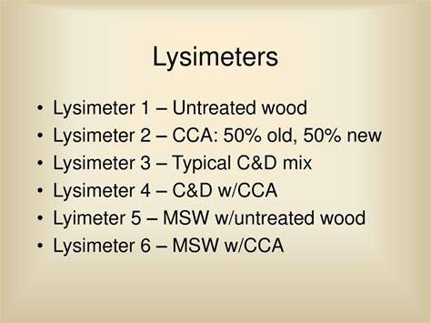 Lysimeter Study Approach - ppt download